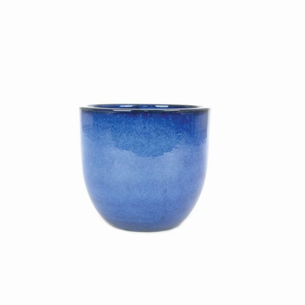 Blue Glazed Egg Pot - The Nunhead Gardener